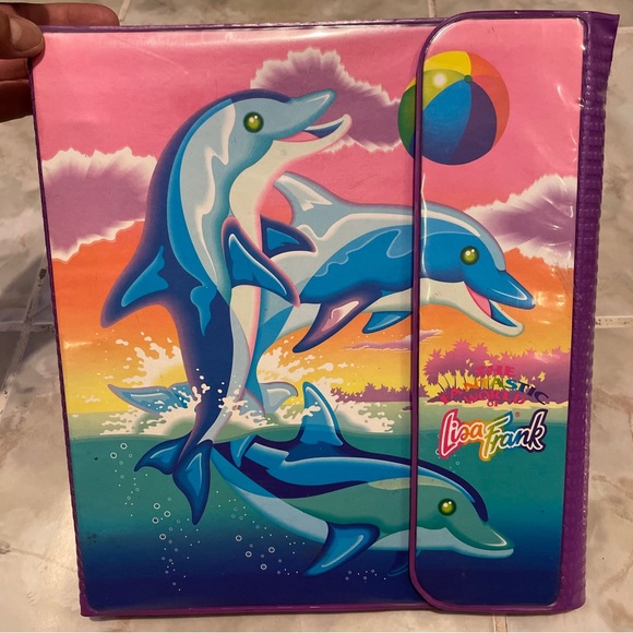 Other | Vintage Lisa Frank 3 Ring Trapper Keeper Binder Dolphins Stuart ...